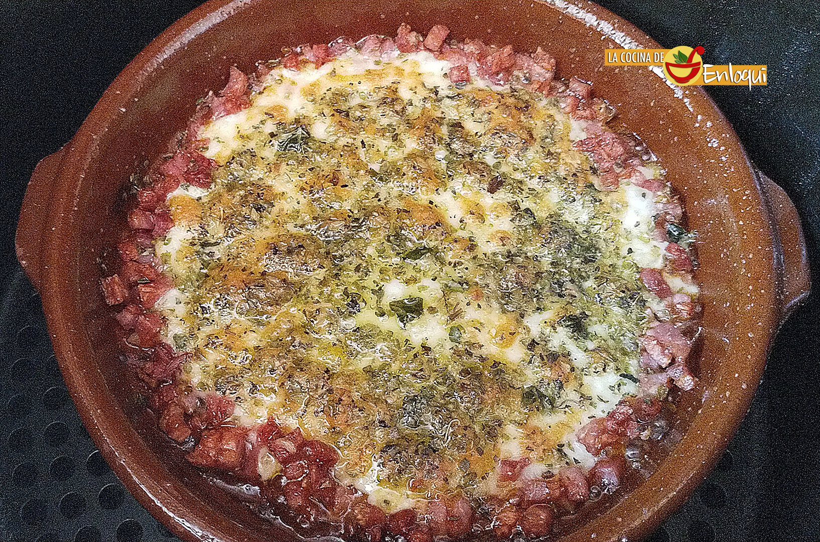 Provolone con jamón en la airfryer - La Cocina de Enloqui